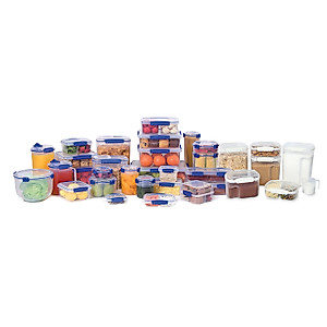 Sistema KLIP IT Rectangular Collection Food Storage Container, 6.7 oz./0.2 L, Clear/Blue