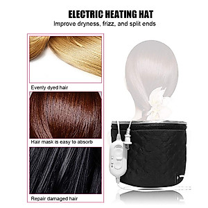 Watris Veiyi Hair Steamer Heat Cap, 2 Gear Temperature Control, Deep Conditioning Heating Cap, for Home Spa Use