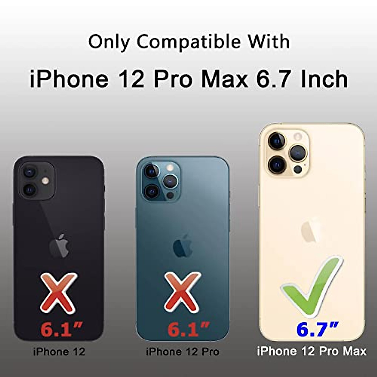 Ankofave iPhone 12 Pro Max Case for Women, Gold Plated Letter & Double Heart Design, Soft Shockproof Camera Lens Protection - Red Wine