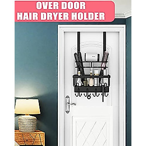 Hair Dryer Holder, Hair Tool Organizer Under Sink, Over Door Cabinet Hair Tool Organizer Wall Mounted, Bathroom Hair Tool Organizer Under Sink,Hot Styling Tool Storage Basket For Curling Wand