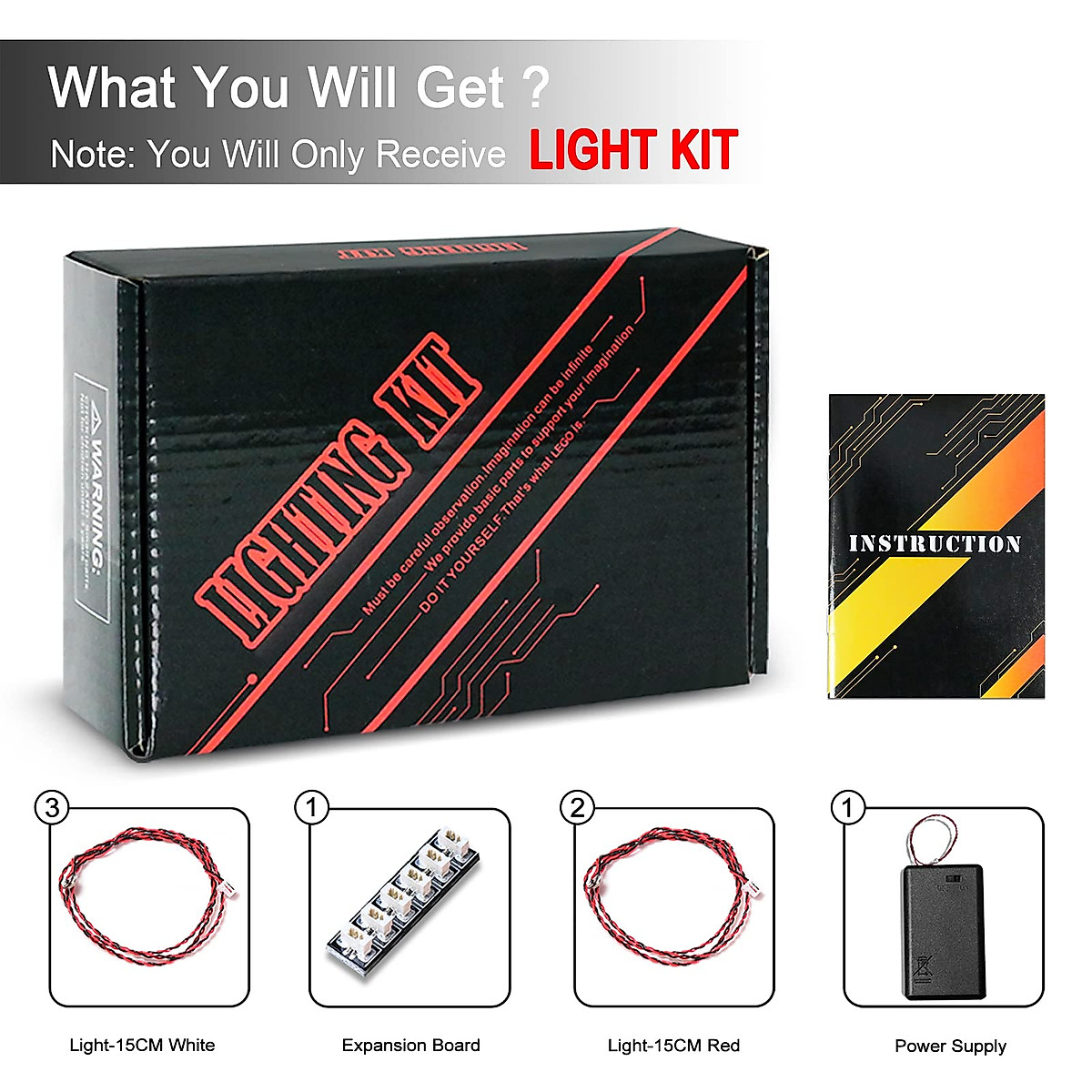 LMTIC Led Lighting Kit for Lego Speed Champions 1970 Ferrari 512 M 76906 Toy Building Kit Light Set Compatible with Lego 76906(NOT Included The Lego Sets)