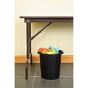 Tarifold Jalema® Re-Solution™ Commercial Wastepaper Trash Can for Office or Home, 4.75 Gallon/19 Quart Capacity, Black, 100% Recycled Plastic, 10/bx.
