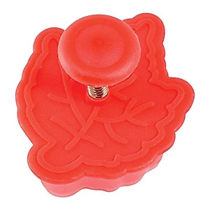 R & M International 492 Pastry/Cookie/Fondant Stamper, 2-Inch, Thanksgiving - Turkey, Acorn, Pumpkin, Oak Leaf