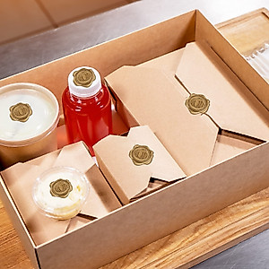 Whaline 50Pcs Thanksgiving Wax Seal Stickers Fall Pumpkin Envelope Seal Stickers 3D Vintage Gold Self-Adhesive Embossed Stickers for Autumn Wedding Anniversary Greeting Cards Snail Mails Packages Gift