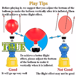 NEXTAKE Balloon Power Racer Launcher Toy Set, Creative Balloon Powered Car Air Power Racer Kit with Launch Tower Rocket Astronaut-12 Balloons (Monster)