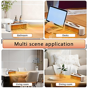 Portable Electric Space Heater PTC Ceramic Heaters for Indoor Use Small Electric Space Heater 800W Personal Space Heater Fast Heating Electric Desk Heater