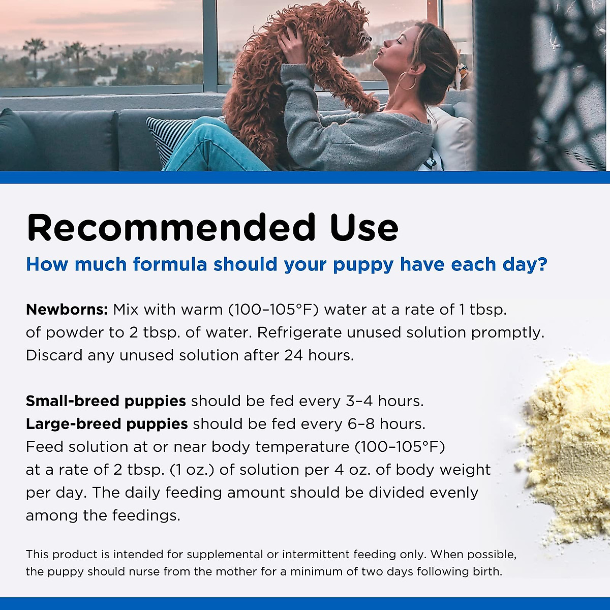 Nutri-Vet Milk Replacement For Puppies - Healthy Gut Support with Probiotics - Essential Nutrients - Veterinarian Formulated - 12 Ounces