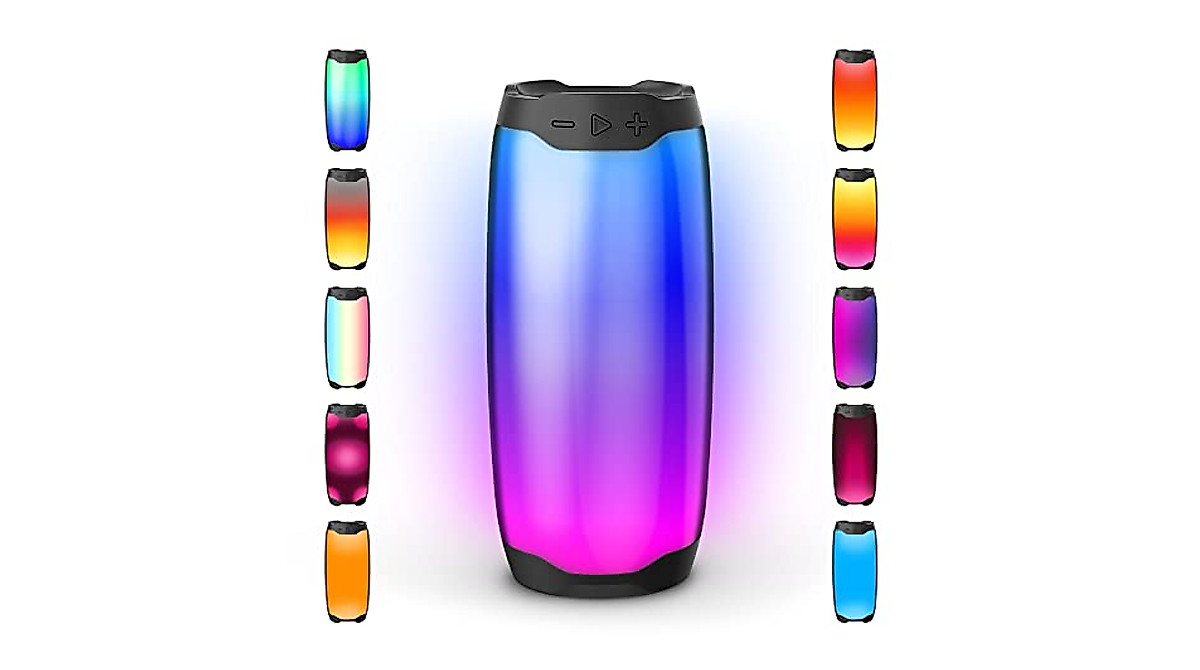 Merkury Thrill Bluetooth Speaker with Lights and Long Battery Life
