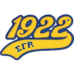 Sigma Gamma Rho 1922 Athletic Tail Twill Iron-On Patch [Yellow Gold - 11"W]