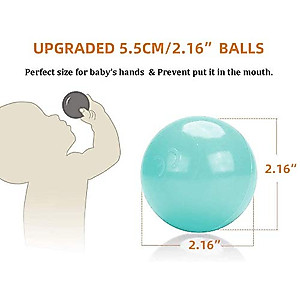 Wonder Space Soft Pit Balls, Chemical-Free Crush Proof Plastic Ocean Ball, BPA Free with No Smell, Safe for Toddler Ball Pit/Kiddie Pool/Indoor Baby Playpen, Pack of 100 (Mix - Pastel)