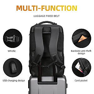 Mark Ryden Laptop Backpack for Men,17.3 Inch Large Capacity Business Backpack,Waterproof Travel Backpack with USB Charging Port (YKK-3 Pocket)
