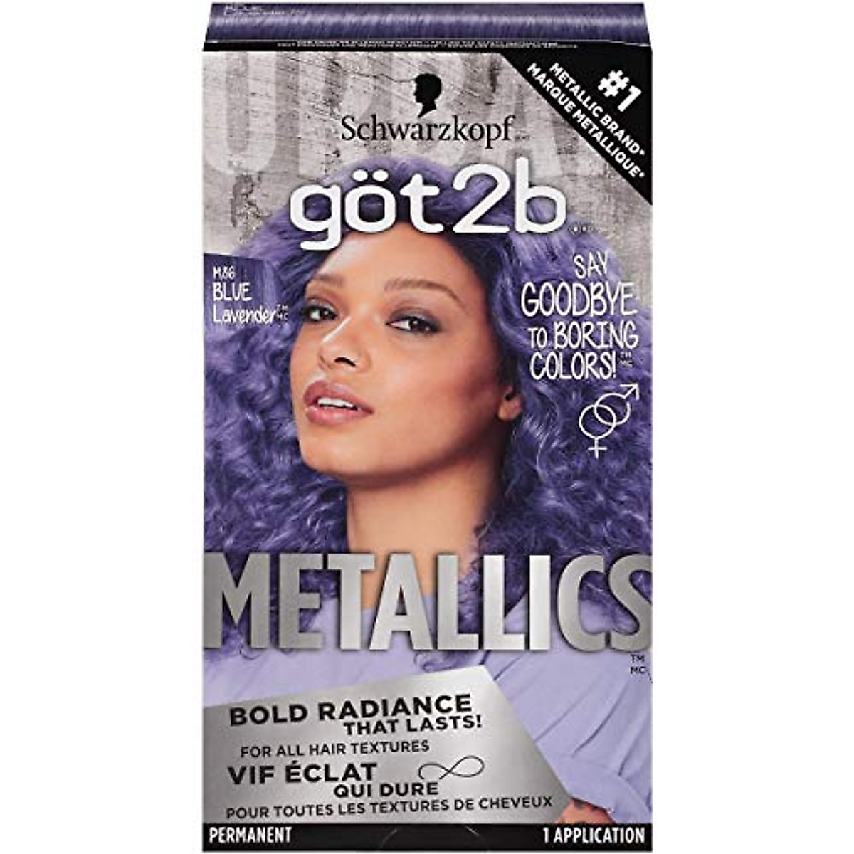 Got2b Metallics Permanent Hair Color, Blue Lavender