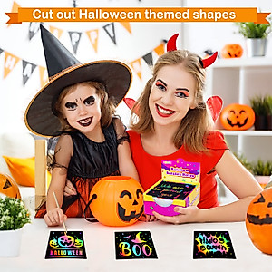 pigipigi Scratch Notes Art for Kids - 125 Mini Rainbow Scratch Paper Sheets with 5 Styluses Magic Scratch Crafts Art Supplies Kit for Girls Boys Toys Easter Games Party Favors Birthday