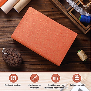 SmoothNovelty 4 Pcs 40 x 16 Inches Book Cloth Bookcover Fabric Surface with Paper Backed Book Binding Cloth Fabric Book Cover for Scrapbooking Album DIY Craft Supplies Home, 4 Colors (Earth Color)