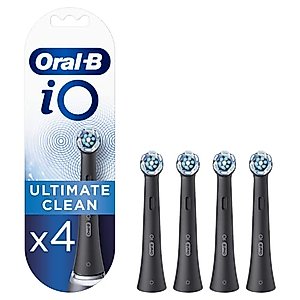 Oral-B - iO Ultimate Clean Replacement Heads, Black - 4 Pieces