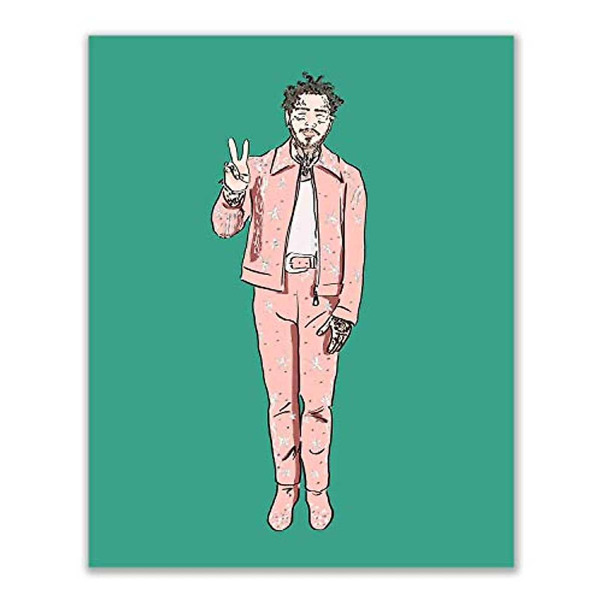 Blue River Post Malone Wall Art Decor Prints - Set Of 6 (8x10) Inch Poster Photos