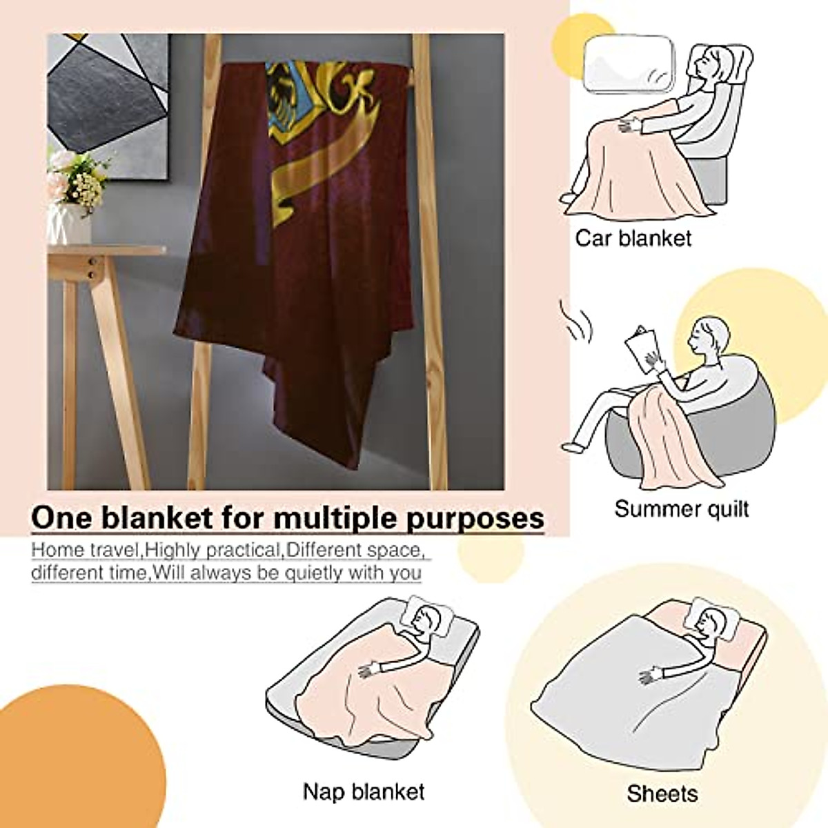 Throw Blanket Chrismas Birthday Gift to Family Friend Super Soft Lightweight Flannel Fleece Blankets for for Bed Couch Sofa 40"x30"