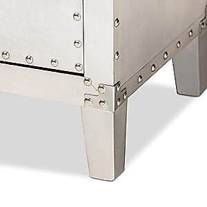 Baxton Studio Nightstands, Silver