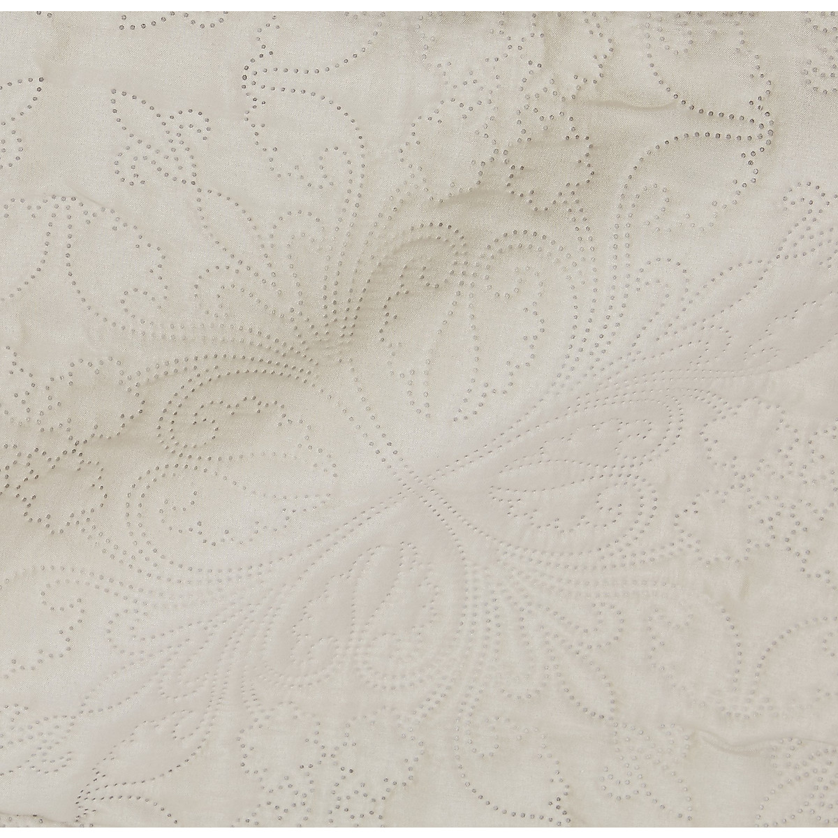 AmazonBasics Oversized Embossed Coverlet, Cream Floral, 220 x 240 cm