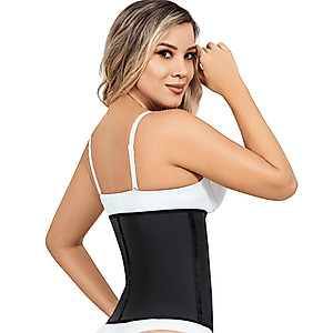 Lady Slim Fajas Colombianas Reductoras Y Moldeadoras para Mujer Underbust Waist Cincher Corset Sport Girdle Hourglass Body Shaper Black V2 M