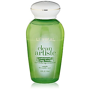 L'Oreal Paris Clean Artiste - Eye Makeup Remover - Waterproof & Long Wearing - Net Wt. 4.0 FL OZ (118 mL) Per Bottle - Pack of 2 Bottles