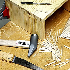 KAKURI Taper Drill Bit for Wooden Nails 15/64 inch (6mm), 1/4 inch Hex Shank, Titanium Coated