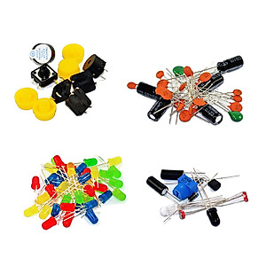 TOLAKO Electronic Component Starter Kit for Arduino Breadboard, LED, Dot Matrix,Resistor, Capacitor, Breadboard