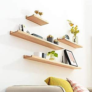 Veemoon Wall Mount Shelf Wall Rack Wall Shelf Multi-Function Wood Floating Shelf for Kitchen Living Room Bathroom