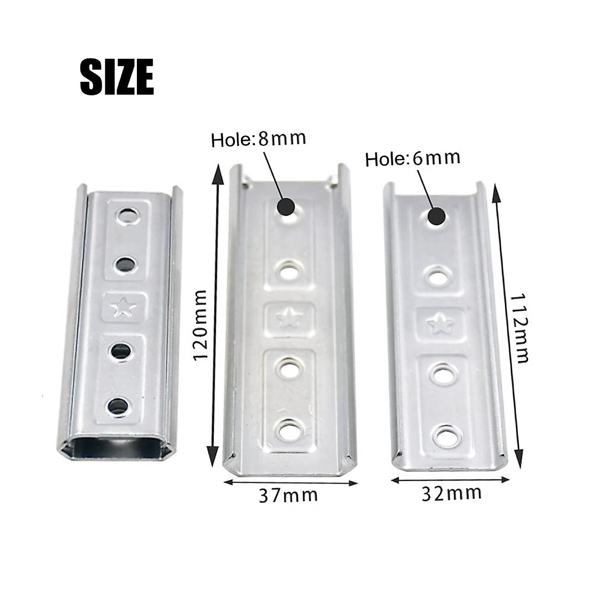 DBTHTSK Sofa Latch,Bed Replacement Parts,Heavy Duty Connector Bracket Interlocking Tapered Hardware Accessories Furniture Connector for Furniture, Sofa, Bed (2 Pairs)