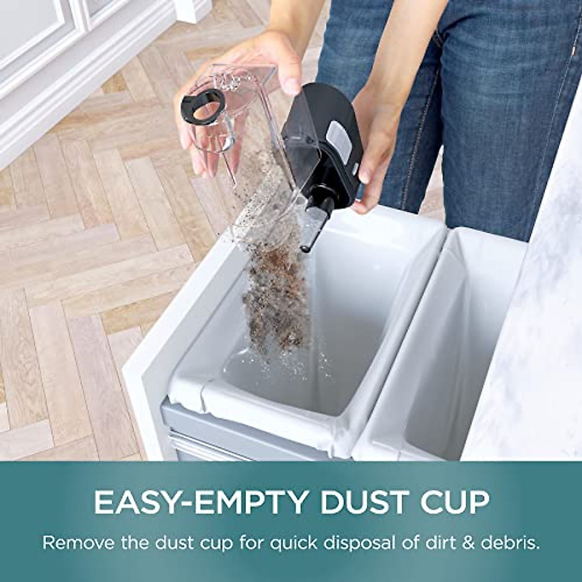 Shark HH202 Ultralight Corded Handheld Vacuum with Self-Cleaning Power Brush & Crevice Tool, Hypervelocity Suction & Removable, Perfect for Pets, Teal, 0.35 Qt. Dust Cup