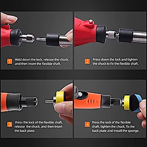 Mini Buffing Polishing Pads, 30Pcs Mini Detail Polisher Pads Use On Rotary Tools,Cordless Electric Drill, Mini Polisher Tool for Tight Area Detailing Polishing Waxing and Sealing Glaze -SP-DP030USA