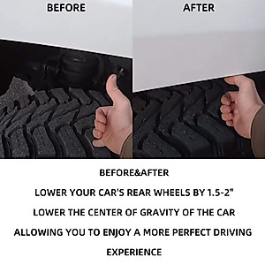 Dasbecan 2 Inch Suspension Rear Lowering Shackle Kit Compatible with Chevy Silverado GMC Sierra 1500 C1500/C2500 1988-2018 Replace# 410520