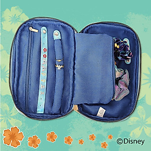 Disney Stitch Nylon Jewelry Holder Organizer with Zip Closure - Officially Licensed Jewelry Travel Organizer