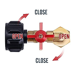 WADEO QCC1 Propane Refill Elbow Adapter, Propane Bottle Refill Adapter with ON-Off Control Valve for 1LB Propane Tank to Be Refilled Gas from 5~40 LB Propane Tank