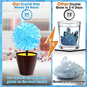 GobiDex Crystal Growing Kit, Science Kits for Kids Age 8-12, Grow Fast in (24H) Science Experiments Lab Toys, DIY STEM Projects Learning & Educational Toys, Crafts Gift Boys & Girls Ages 6 7 8 9 10 12