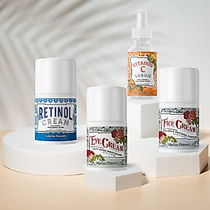 LilyAna Naturals Skincare Gift Set - Retinol Cream, Vitamin C Serum, Eye Cream and Face Cream Moisturizer - Anti Aging Skin Care Sets for Women