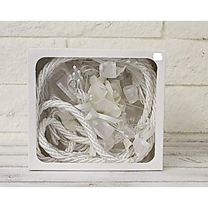 Beautiful Pure All White Intertwine Embellishment Accent Rope Migajon Lazo Wedding Lasso Traditional Lazos De Boda Tradicional Bridal Gift Box Union