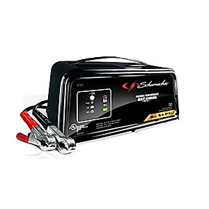 Schumacher SC1361 Fully Automatic Jump Starter and Battery Charger for Motorcycle, Power Sport, Lawn Tractor, Car, SUV, Truck, and Boat Batteries, 50 Cranking Amps, 12 Volts, Black, 1 unit