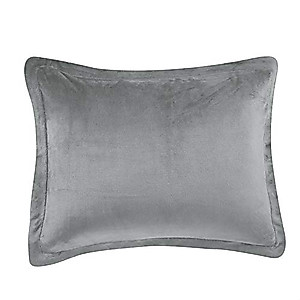 Amazon Basics Ultra-Soft Micromink Sherpa Comforter Bed Set, King, Charcoal