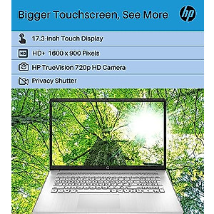 HP 2023 Newest 17.3" HD Touchscreen Laptop, for Business and Students, AMD Ryzen 5 7530U (Beats i7-1165G7), 16GB RAM, 1TB SSD, AMD Radeon Graphics, Wi-Fi 6, Bluetooth, Webcam, Windows 11 Home