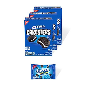 OREO Cakesters Soft Snack Cakes, 3 - 5 Count Packs (15 Total Snack Packs) + Bonus OREO Mini Cookie Snack Pack