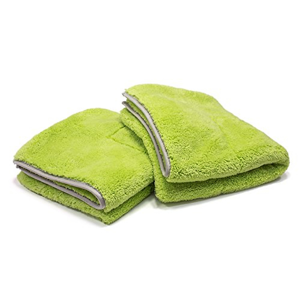 Autofiber [Motherfluffer] Mega Plush Rinseless Car Wash Towel 16"x16" - 2 Pack (Green)