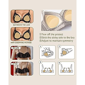 LELEBEAR Double Sided Sticky Bra, Boomba Bra Inserts, Self-Adhesive Bra Pads Inserts, Boomba Sticky Silicone Triangle Push Up (1pcs)