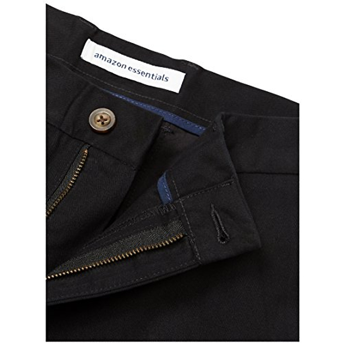 Amazon Essentials Men's Slim-Fit Wrinkle-Resistant Flat-Front Chino Pant, Black, 32W x 34L