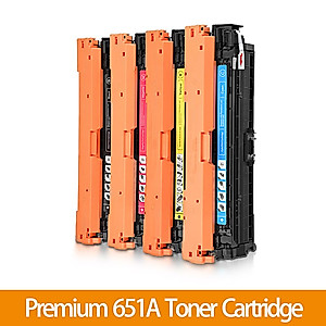 kooway Compatible Toner Cartridge Replacement for HP 651A CE340A CE341A CE342A CE343A for HP Color Laserjet Enterprise 700 M775 M775DN M775Z M775Z Plus MFP Printer (651A 4 Pack)