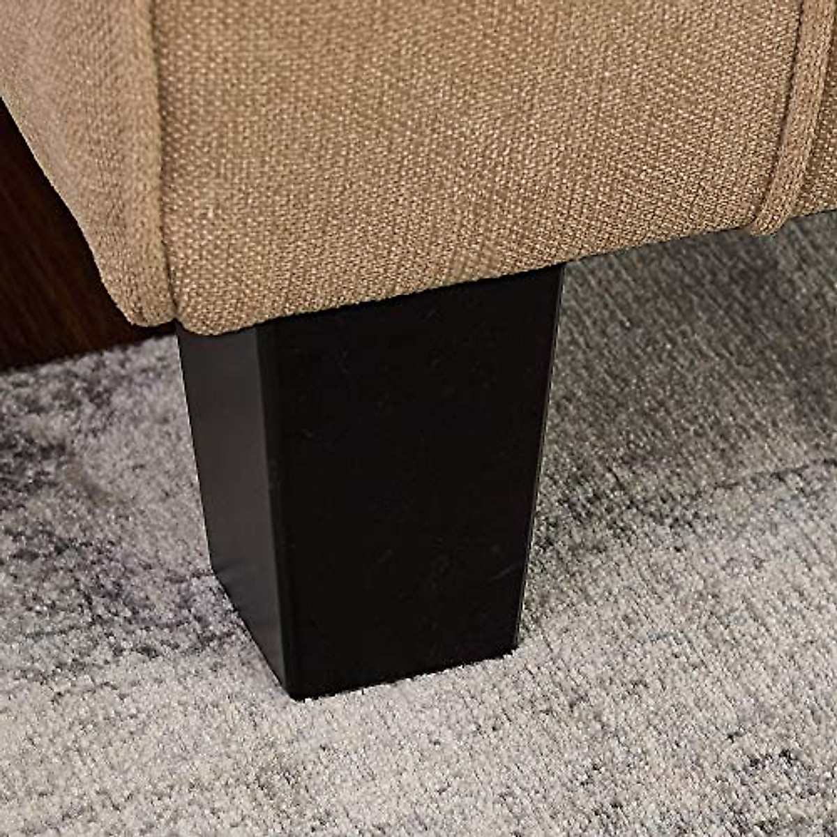 Serta Palisades Upholstered Sofas for Living Room Modern Design Couch, Straight Arms, Soft Fabric Upholstery, Tool-Free Assembly, 61" Loveseat, Sand Beige