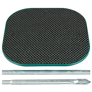 Sol Coastal Portable Beach Table with Non-Slip Surface, 9.5 x 9.5 - Compact and Collapsible Backpacking Table, Easy to Store and Assemble - Foldable Camping Table, Elevates up to 18" Off The Ground