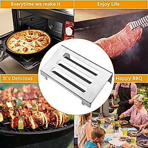 Hisencn 67060 Grill Heat Deflector for Weber Spirit II 200 and 300 Series, Spirit II E210, E220, E310, S210/220, S310/320 with Front Control, Stainless Steel Weber Spirit II Grill Parts