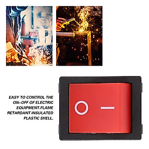 ON Off Rocker Switch, 120V AC/250V AC30A Welder Welding Machine 4-Pin 2 Position Boat Type Toggle Switch(1PCS)