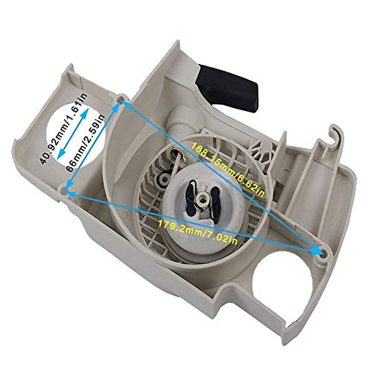 SaferCCTV Rewind Recoil Pull Starter Assembly with Start Handle Compatible with Stihl 017 018 Ms170 Ms180 Chainsaw Replacement Part# 1130 080 2100